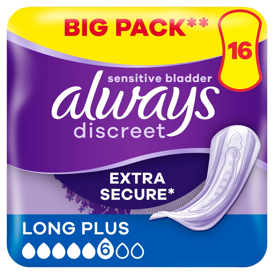 Always Discreet For Sensitive Bladder Long Plus Pads Value Pack ...