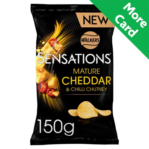 Walkers Sensations Mature Cheddar Cheese & Chilli Sharing Crisps ...