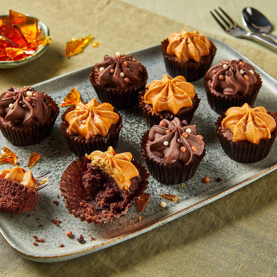 Morrisons Chocolate & Caramel Mini Cupcakes - Morrisons Online ...