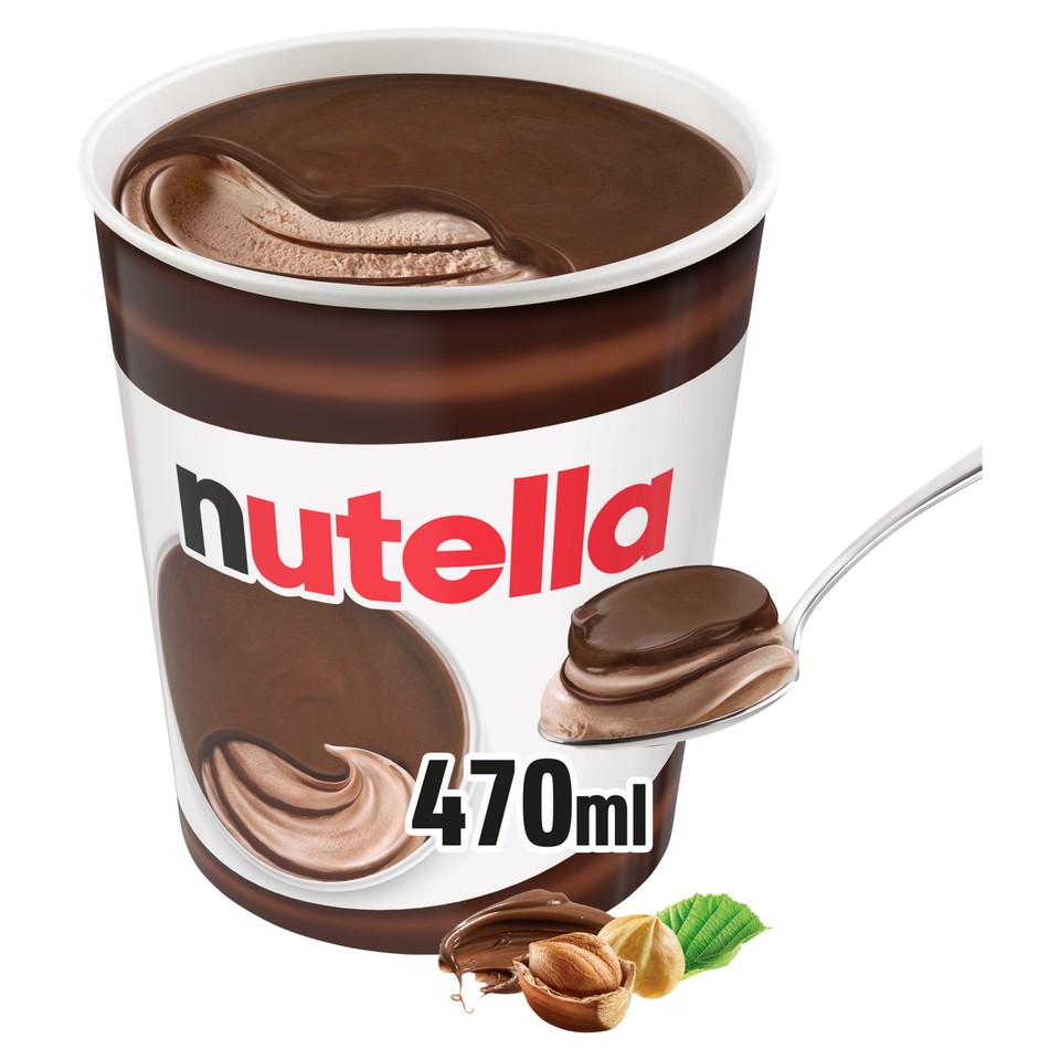 Nutella Chocolate & Hazelnut Ice Cream Tub 470ml - Morrisons Online ...