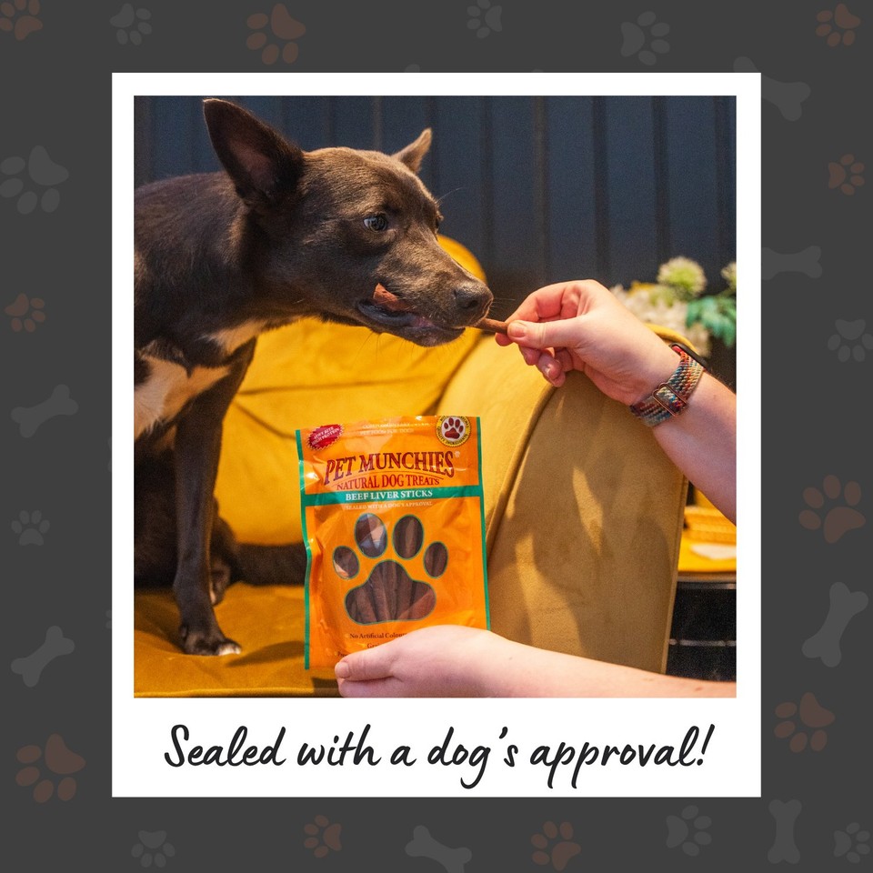 Pet Munchies Beef Liver Sticks Complementary Pet Food for Dogs 90g ...