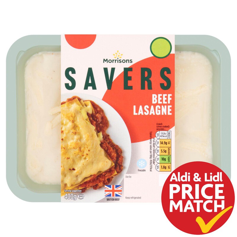Morrisons Savers Beef Lasagne - Morrisons Online Groceries & Offers