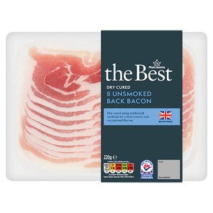 Morrisons The Best Dry Cured Unsmoked Back Bacon - Morrisons Online ...