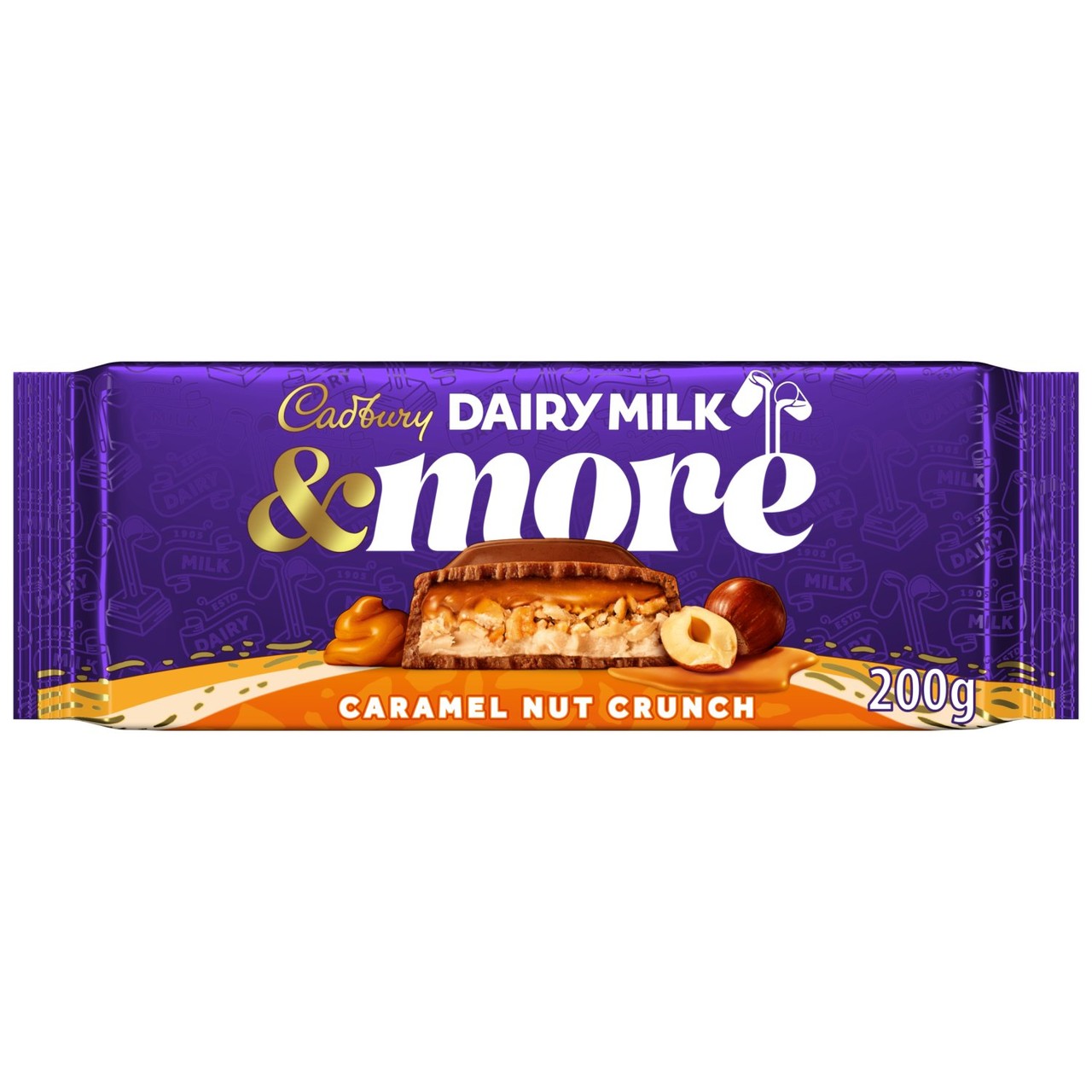 Cadbury Dairy Milk &More Caramel Nut Crunch Chocolate Bar - Morrisons ...