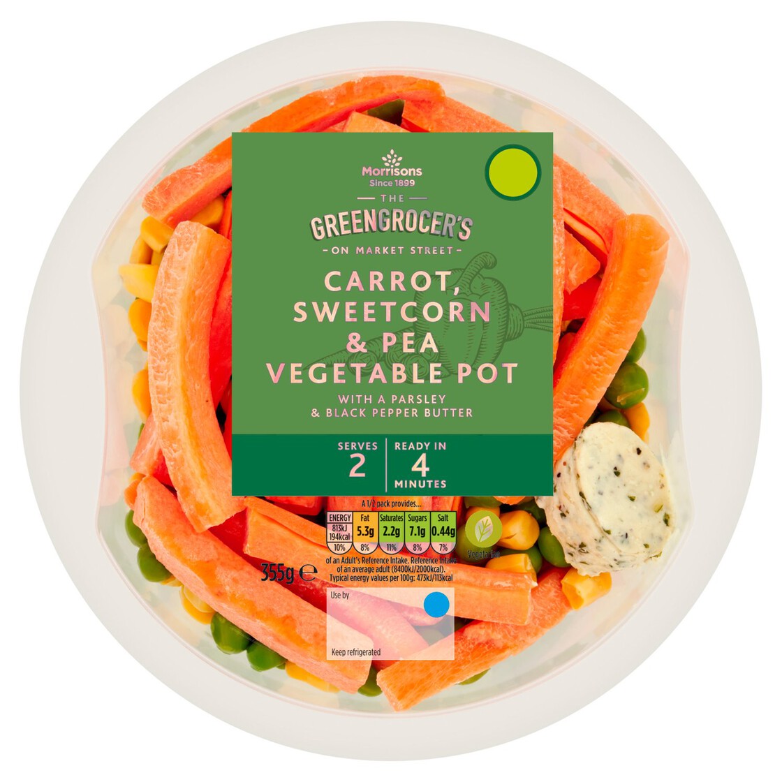 Morrisons Carrot Sweetcorn & Peas Layered Vegetables - Morrisons Online ...