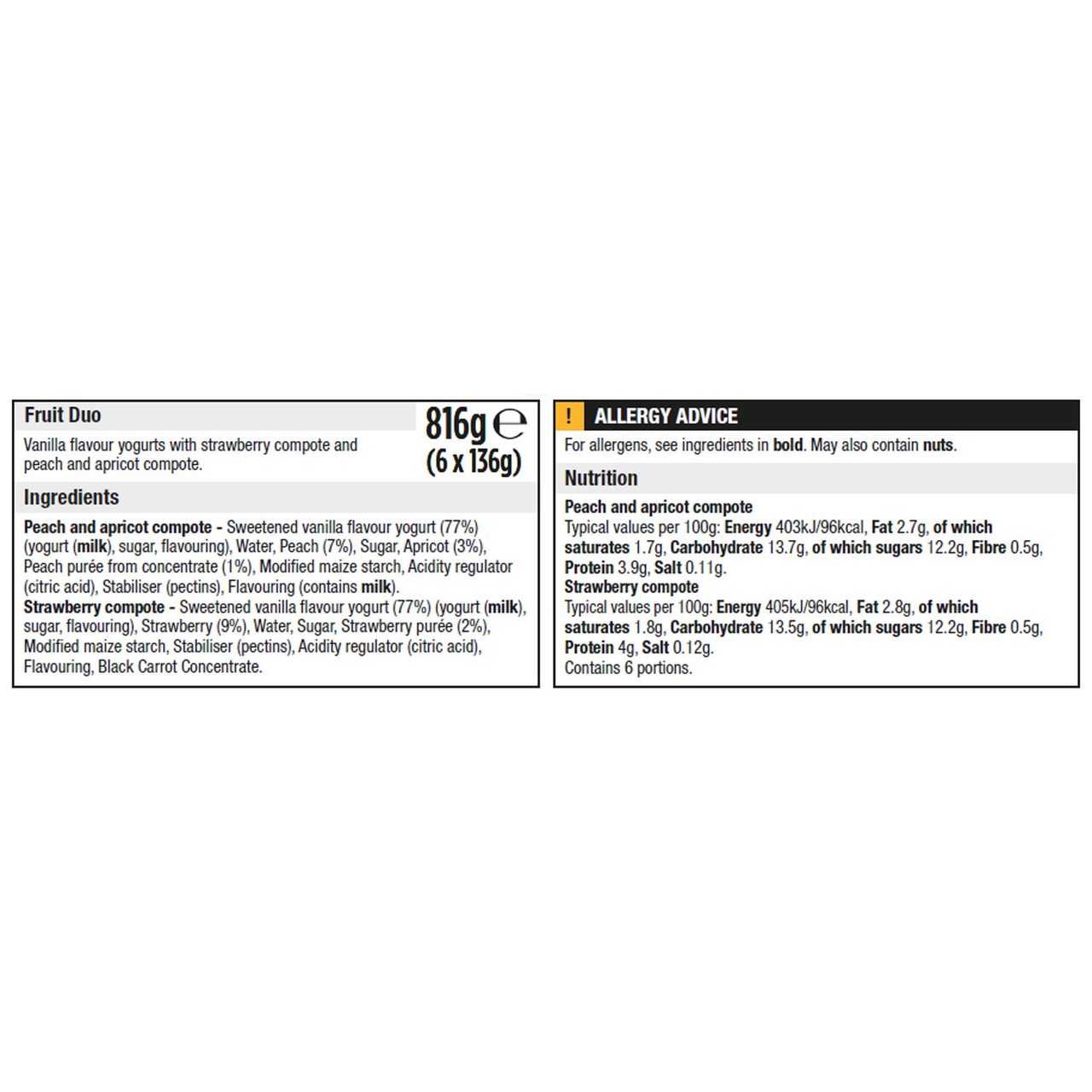 Morrisons Fruit Duo Split Pot - Morrisons Online Groceries & Offers
