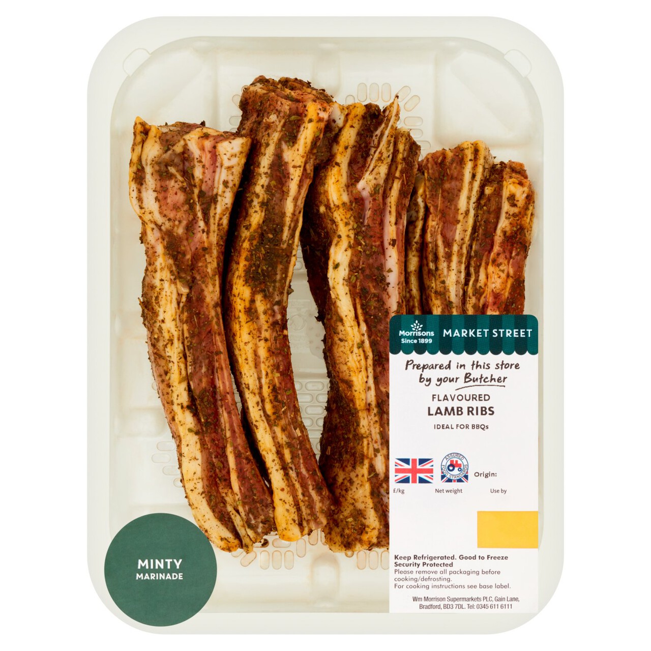 Market Street Minty Flavoured Lamb Ribs - Morrisons Online Groceries ...