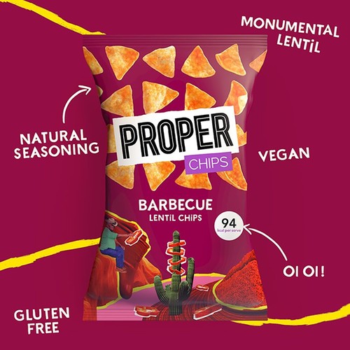 Proper Chips Barbecue Lentil Chips 85g - Morrisons Online Groceries ...