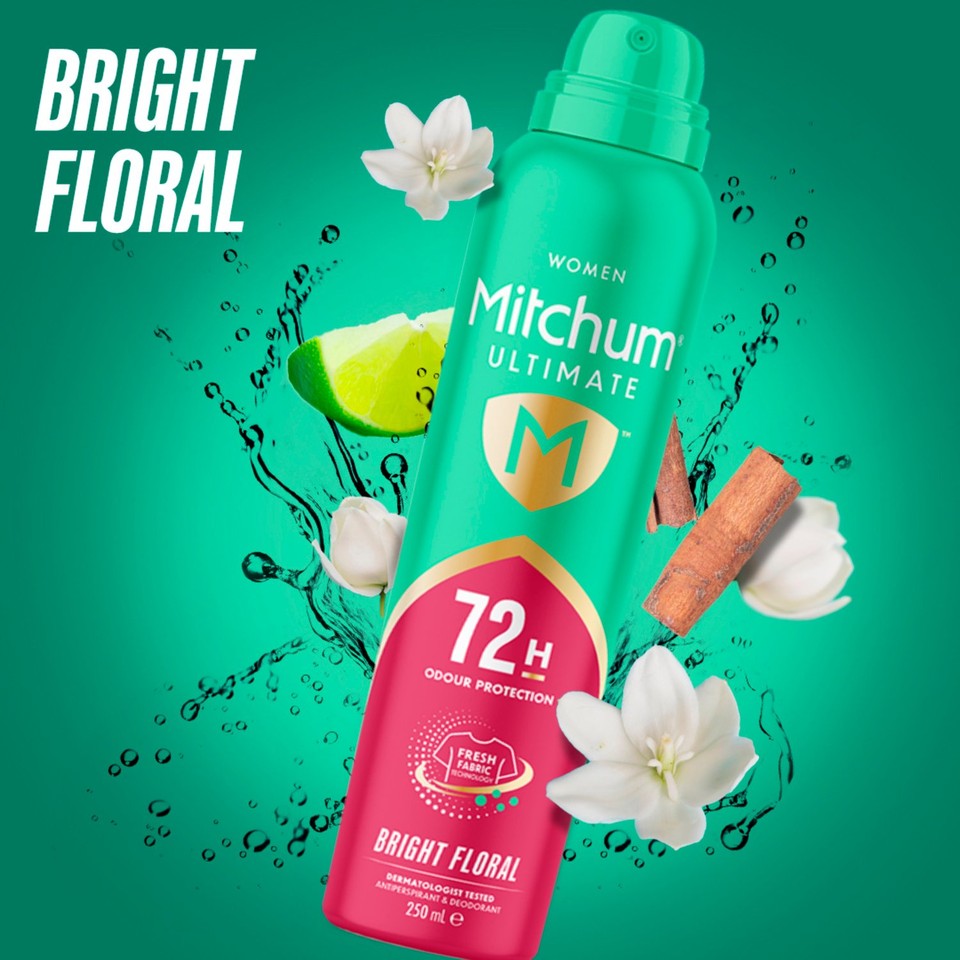 Mitchum Ultimate 72h Bright Floral Anti Perspirant & Deodorant ...