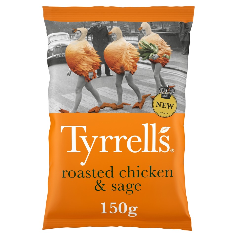 Tyrrells Roasted Chicken & Sage Sharing Crisps 150g - Morrisons Online Groceries & Offers