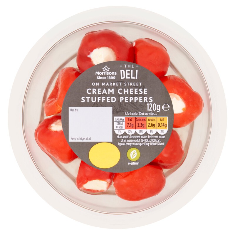Morrisons Deli Cream Cheese Stuffed Peppers 120g - Morrisons Online ...
