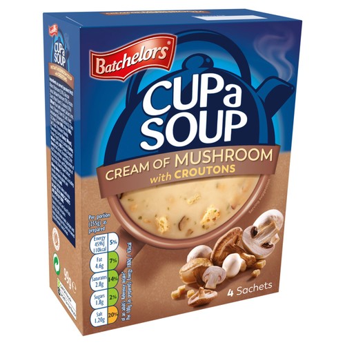 Batchelors Cup a Soup Cream of Mushroom with Croutons 4 Sachets ...