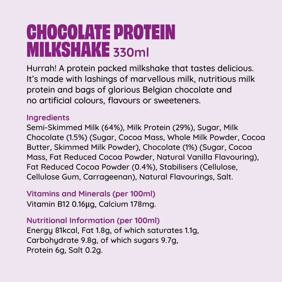 Shaken Udder Chocolate Protein Milkshake - Morrisons Online Groceries ...