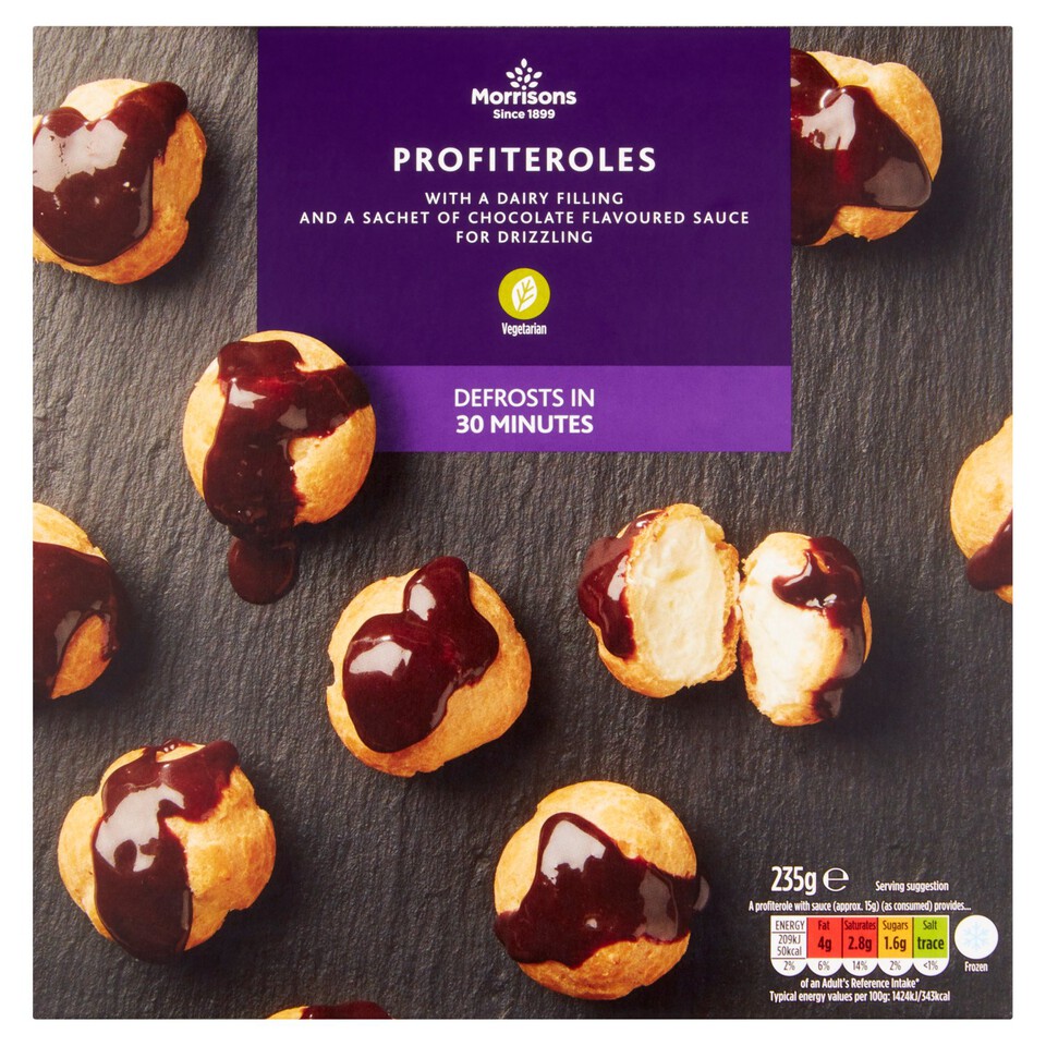 Morrisons Profiteroles 16 Pack - Morrisons Online Groceries & Offers