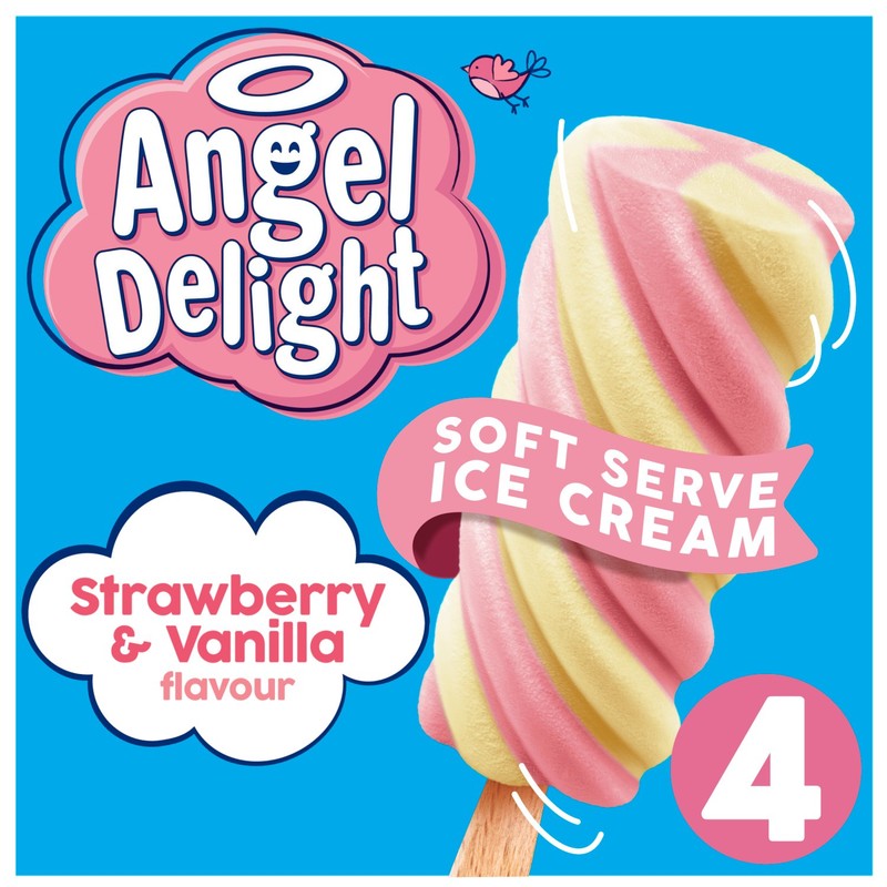 Angel Delight Strawberry & Vanilla Ice Cream Sticks - Morrisons Online ...