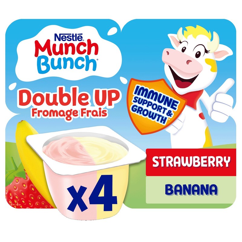 Munch Bunch Double Up Strawberry & Banana Fromage Frais - Morrisons ...