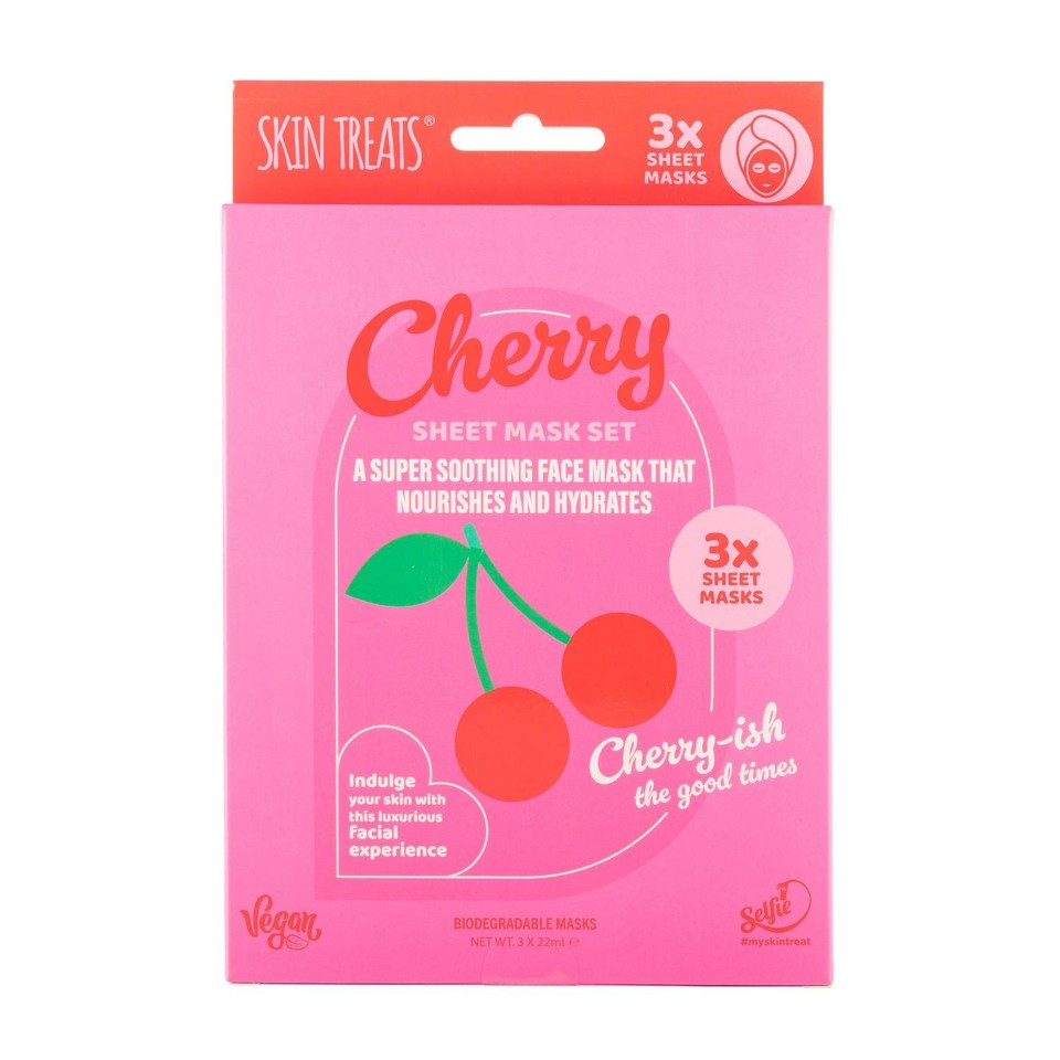 Skin Treats Cherry 3 Pack Mask Set - Morrisons Online Groceries & Offers