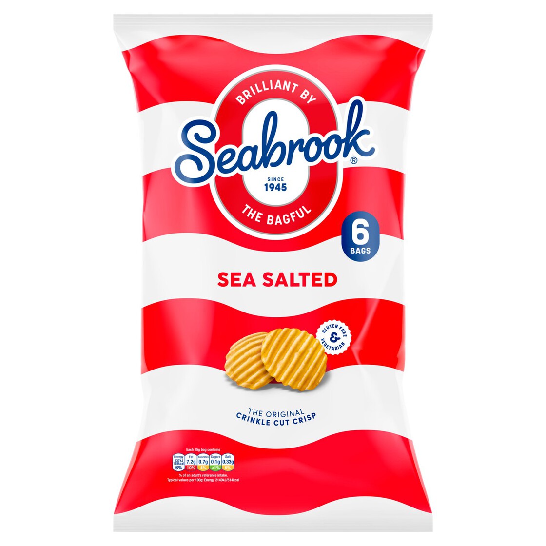 Seabrook Sea Salt Crisps 6 Pack - Morrisons Online Groceries & Offers