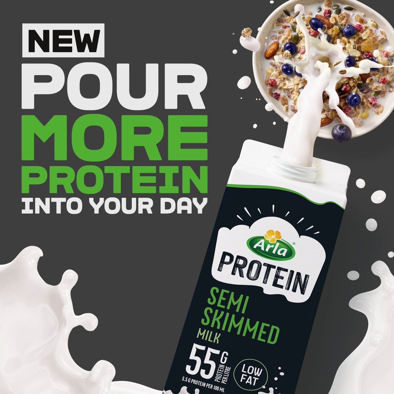 Arla Protein Semi Skimmed Milk 1L - Morrisons Online Groceries & Offers