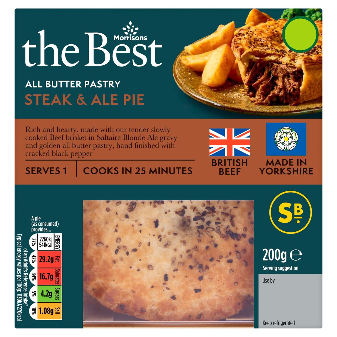 Morrisons The Best All Butter Pastry Steak & Ale Pie 200g - Morrisons ...