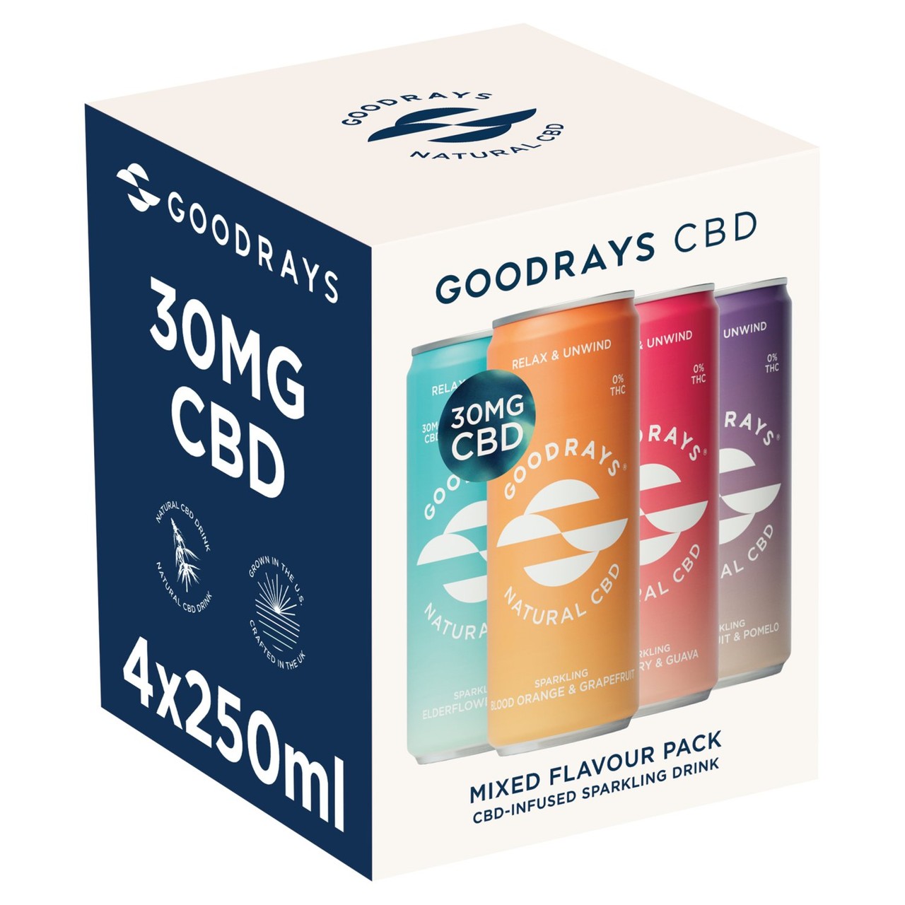 Goodrays Cbd Infused Sparkling Drink Mixed - Morrisons Online Groceries ...