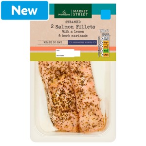 Morrisons 2 Steamed Salmon Fillets With Lemon & Herb 180g - Morrisons ...