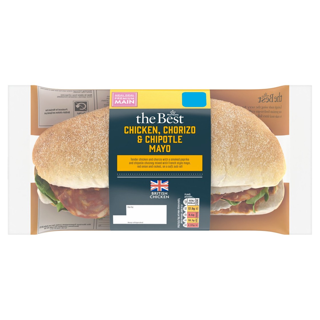 Morrisons The Best Chicken & Chorizo Sub Roll - Morrisons Online ...