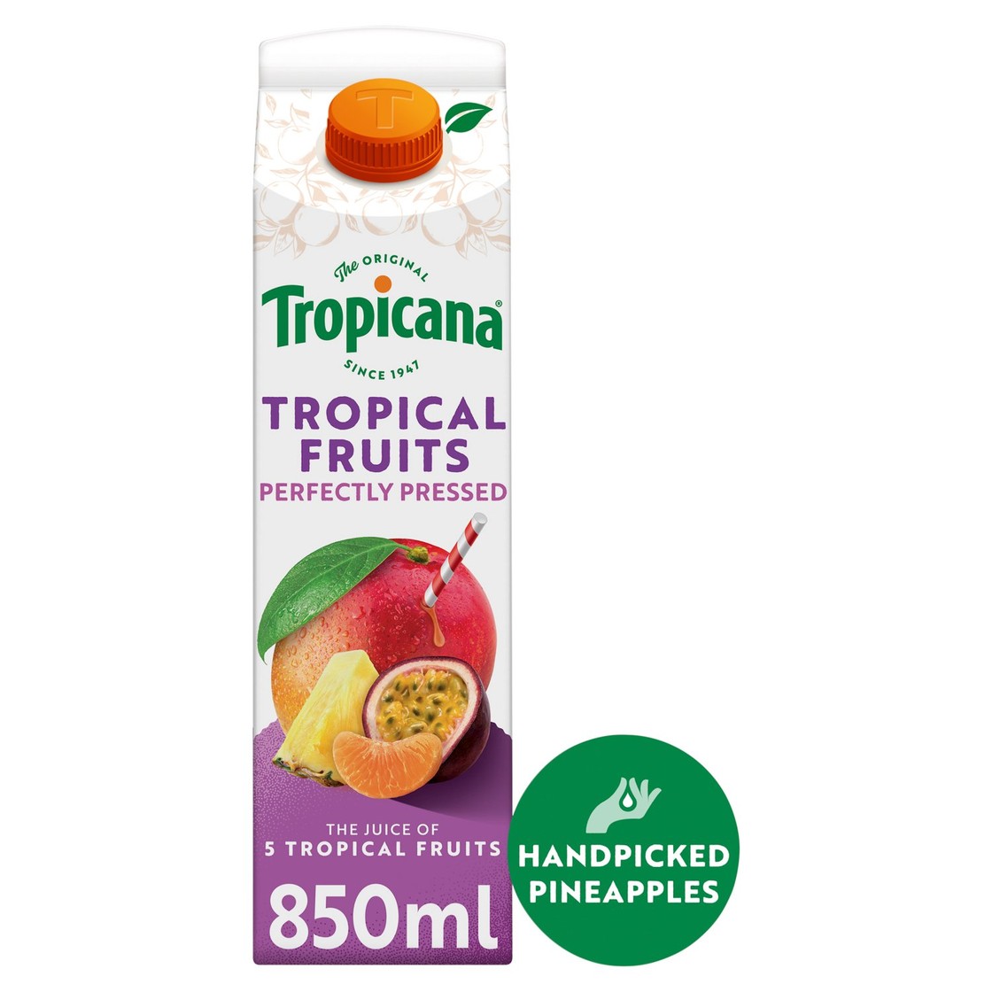 Tropicana Pure Tropical Fruit Juice 850ml - Morrisons Online Groceries ...