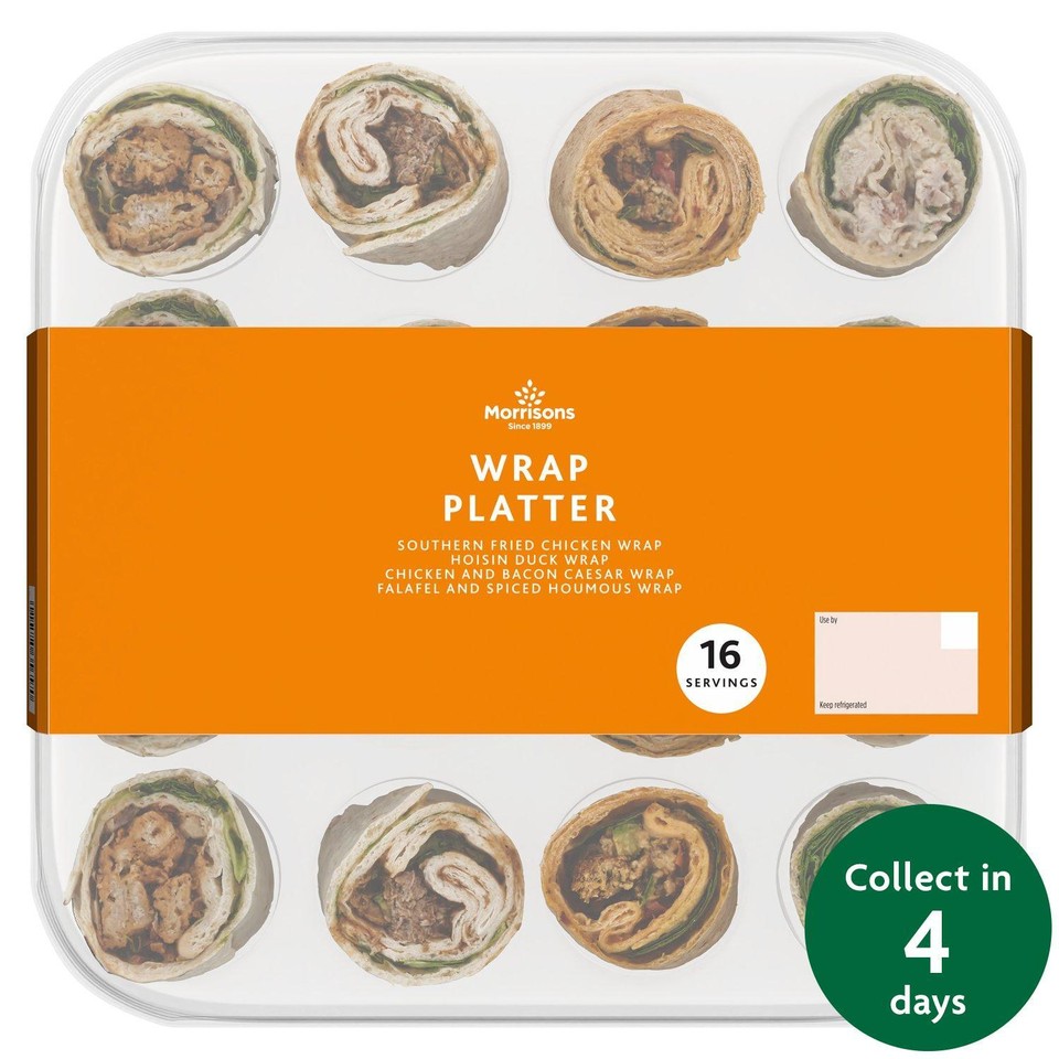 FTO Wrap Platter (16 Pieces) - Eat On Same Day - Morrisons Online ...
