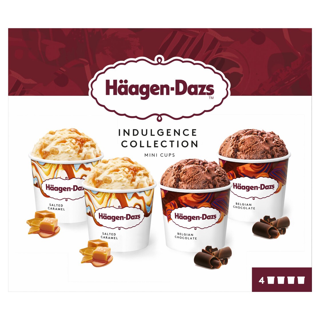 Haagen Dazs Indulgence Collection 4 x 95ml - Morrisons Online Groceries & Offers
