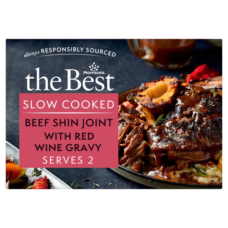 Morrisons The Best Slowed Cooked Beef Shin Joint With Red Wine Gravy ...