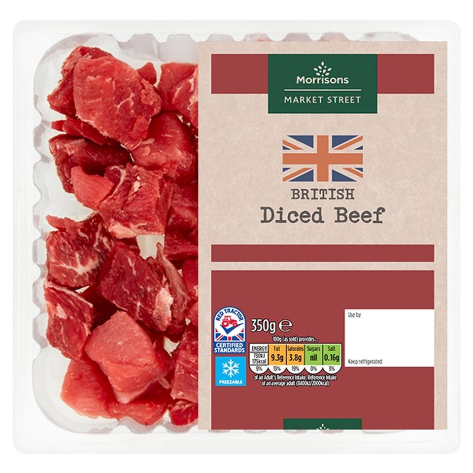 Morrisons British Diced Beef 350g - Morrisons Online Groceries & Offers