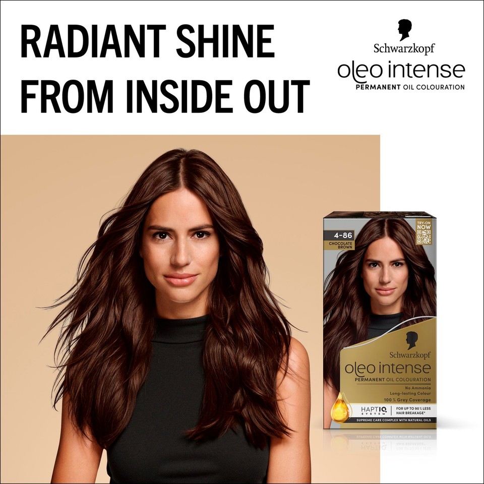 Schwarzkopf Oleo Intense Permanent Hair Dye 4-86 Chocolate Brown ...