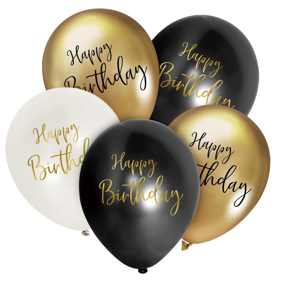 Nutmeg Metallic Happy Birthday Latex Balloons - Morrisons Online ...