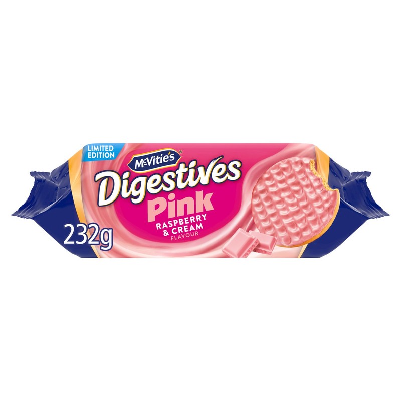 McVitie's Pink Raspberry & Cream Digestives 232g - Morrisons Online ...