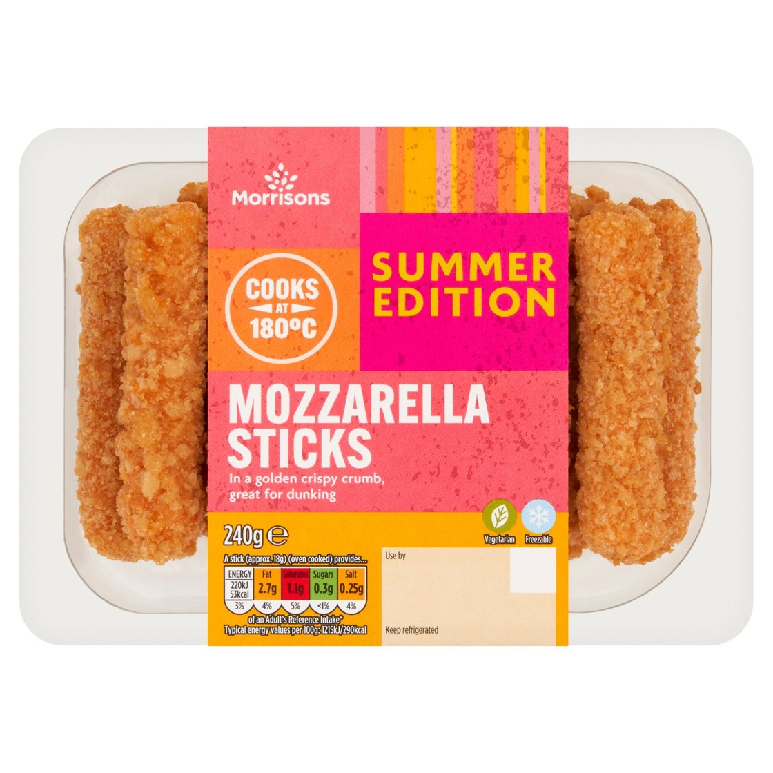 Morrisons Summer Eating Mozzarella Sticks 240g - Morrisons Online ...