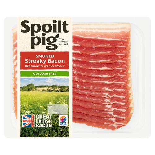 Spoilt Pig Dry Cured Smoked Streaky Bacon - Morrisons Online Groceries ...