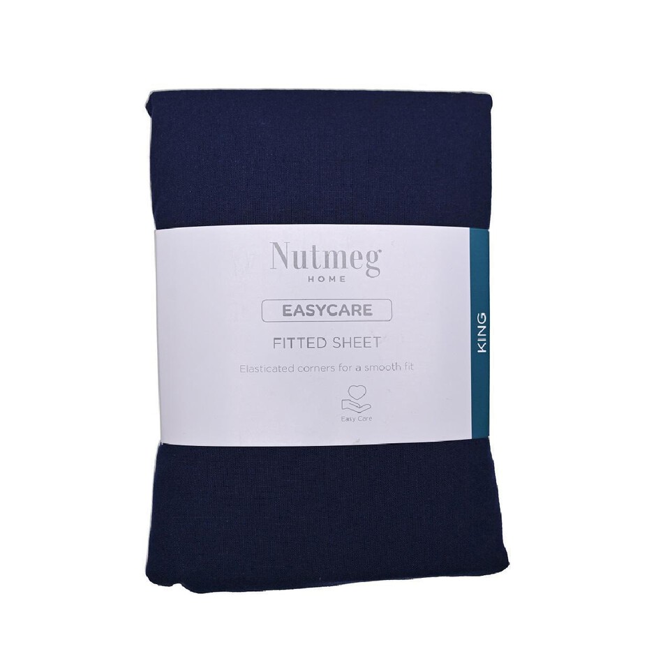 Nutmeg Home Easycare Navy Fitted Sheet King - Morrisons Online ...