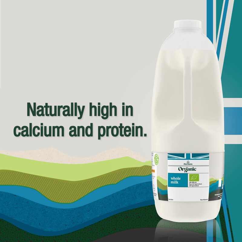 Morrisons Organic British Whole Milk 4 Pint - Morrisons Online ...