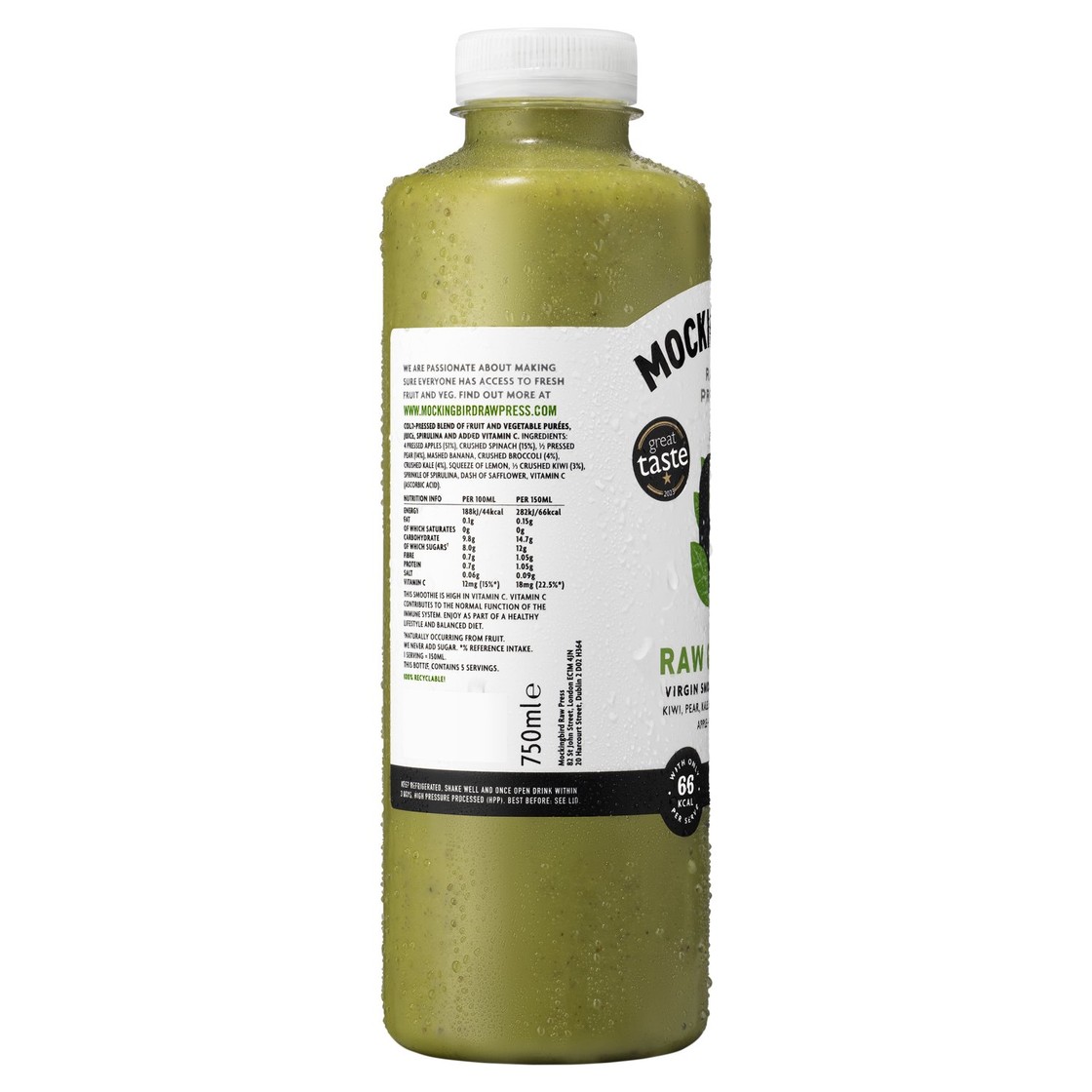 Mockingbird Raw Greens Smoothie - Morrisons Online Groceries & Offers