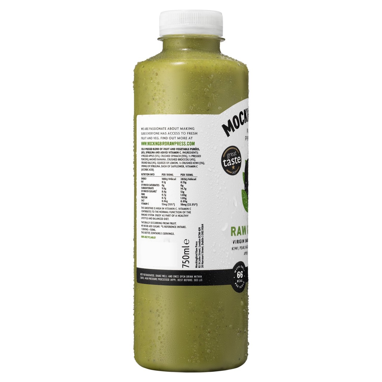 Mockingbird Raw Greens Smoothie - Morrisons Online Groceries & Offers