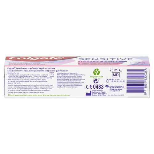 Colgate Sensitive Instant Relief Repair & Gum Toothpaste - Morrisons ...