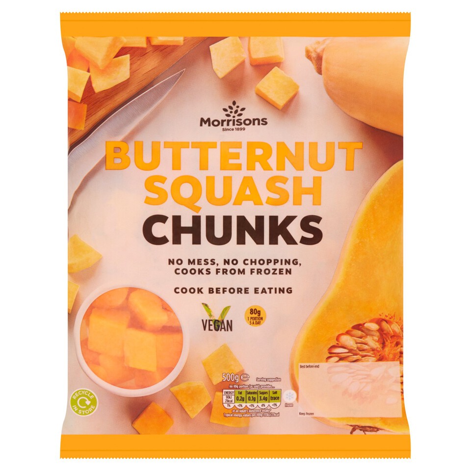 Morrisons Butternut Squash Chunks 500g - Morrisons Online Groceries ...