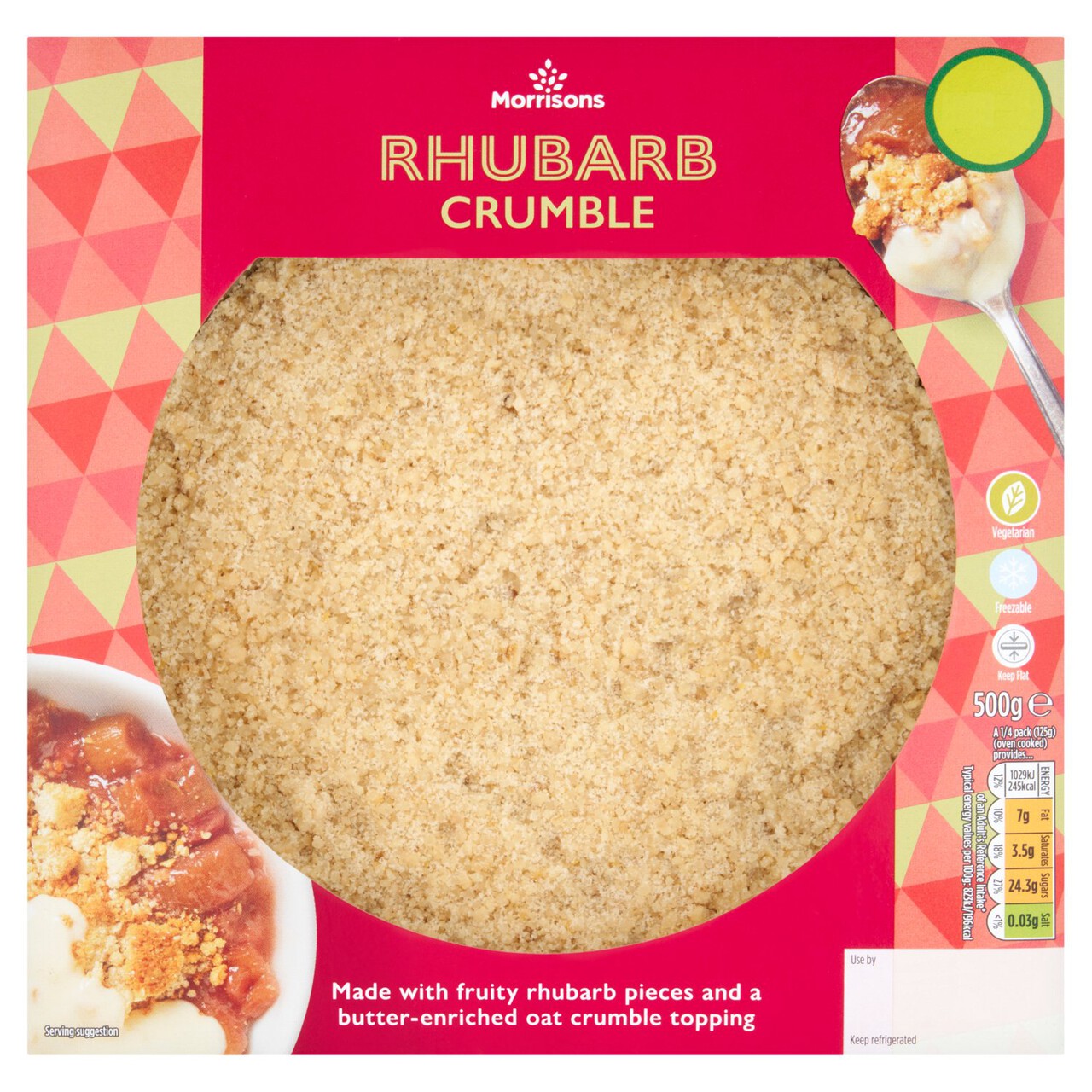 Morrisons Rhubarb Crumble - Morrisons Online Groceries & Offers