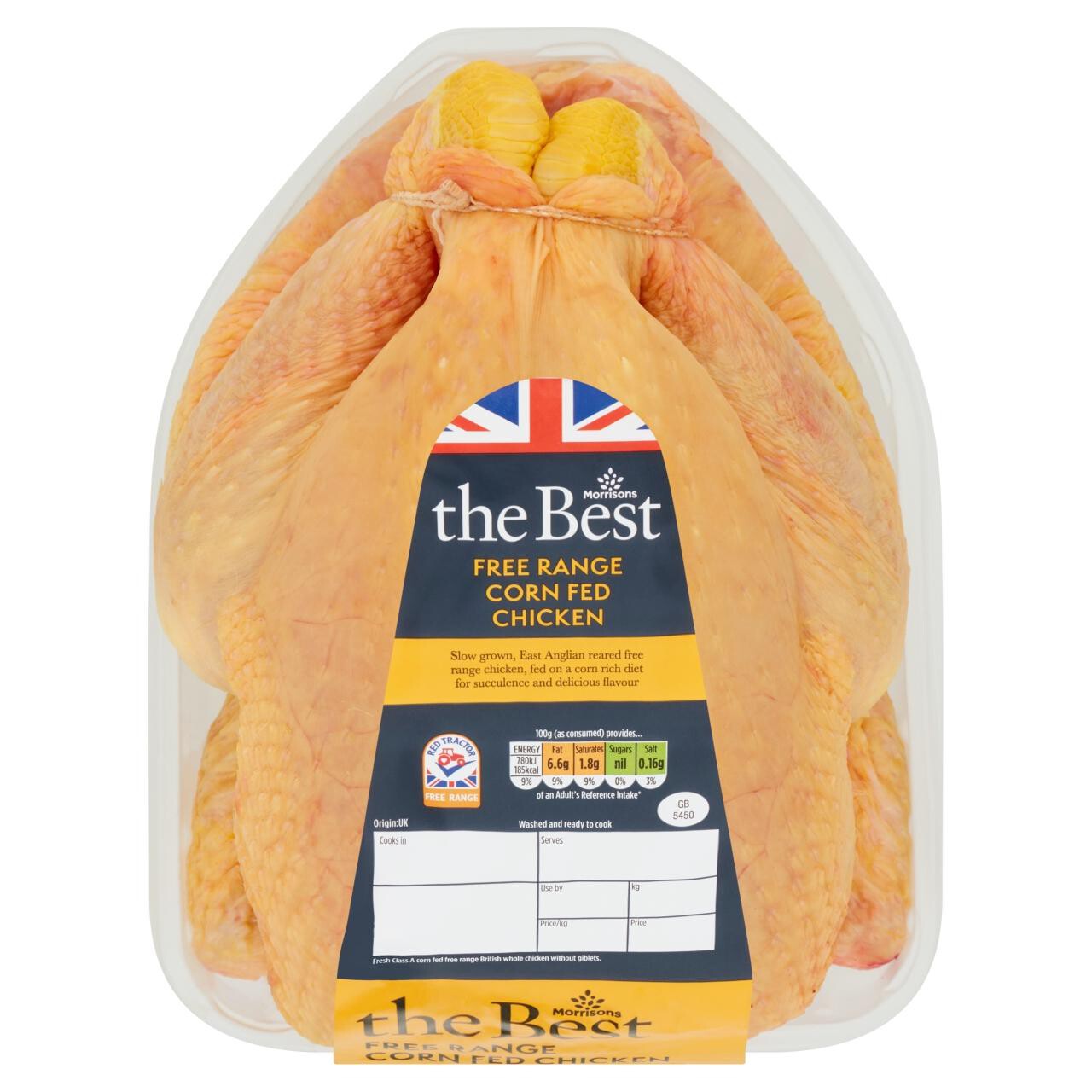 Morrisons The Best Corn Fed Free Range Whole Chicken - Morrisons Online ...