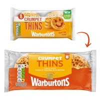 Warburtons Crumpet Thins - Morrisons Online Groceries & Offers