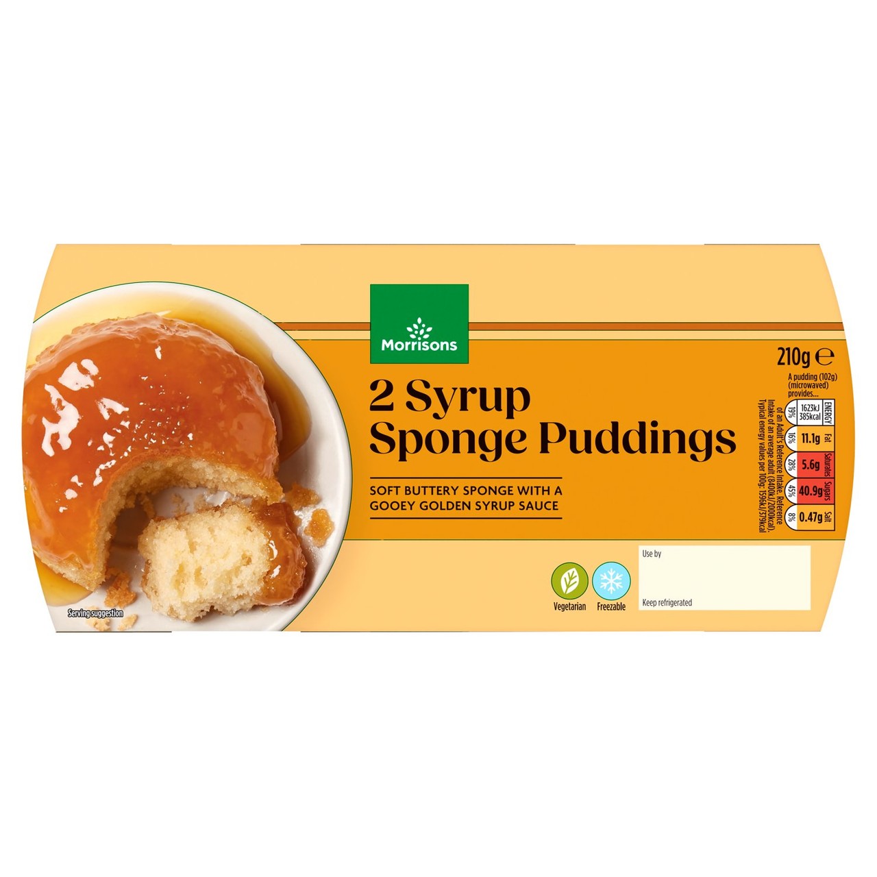 Morrisons 2 Syrup Sponge Puddings 210g - Morrisons Online Groceries ...