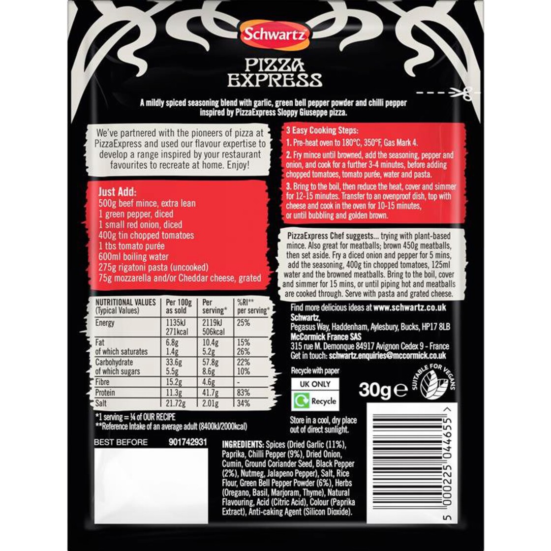 Pizza Express Spicy Beef And Pepper Pasta Bake - Morrisons Online ...