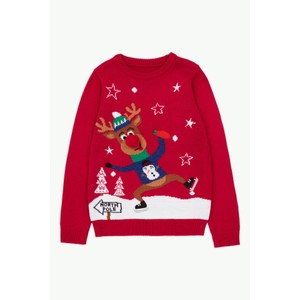 Girls Nutmeg 1.5-2 Years Christmas Reindeer Jumper - Morrisons Online ...