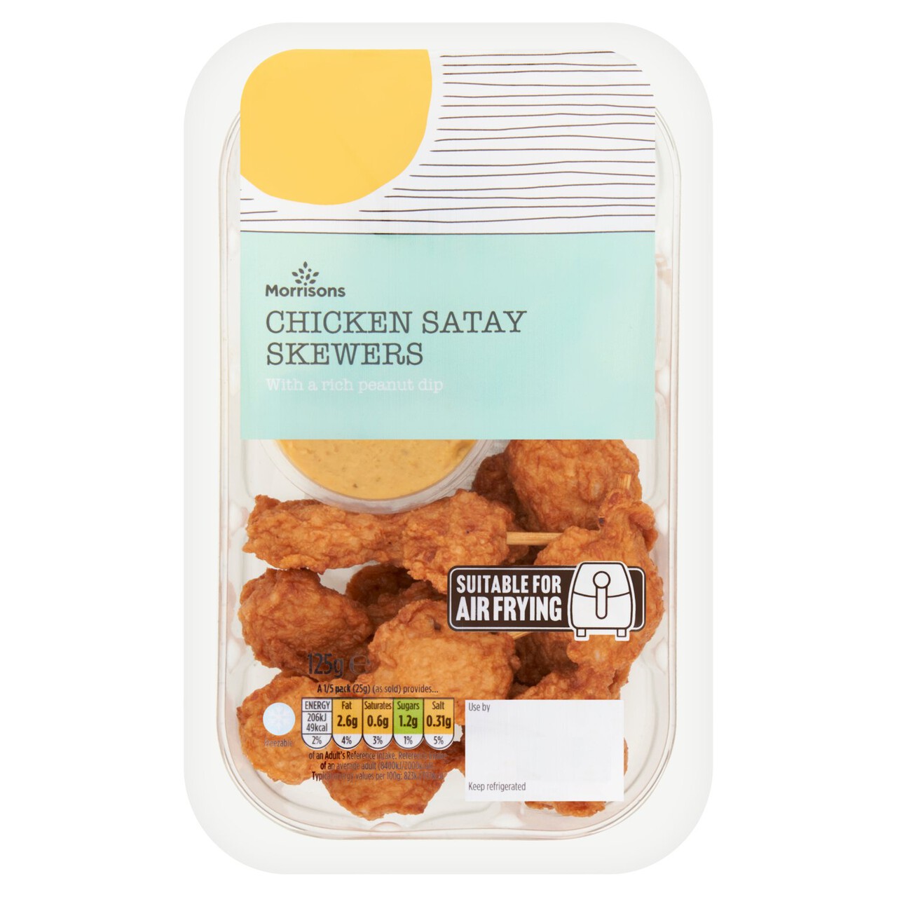 Morrisons Chicken Satay Skewers with a Rich Peanut Dip 125g - Morrisons ...